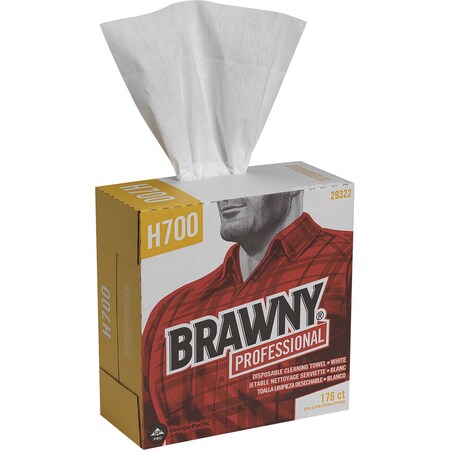 Brawny Towels, Brawny Pro, H700, 12.4"x9", WE, PK 10 GPC29322 | Zoro